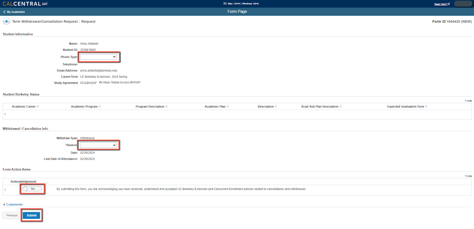 Canceling or withdrawing from the program – Berkeley Visiting Student
